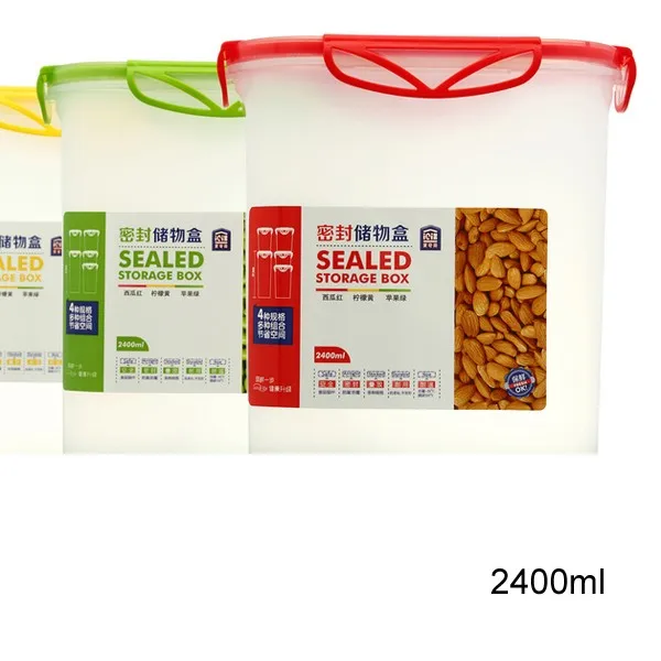 2.4l Food Grade Organic Waterproof Food Containers Kitchenware Plastic ...