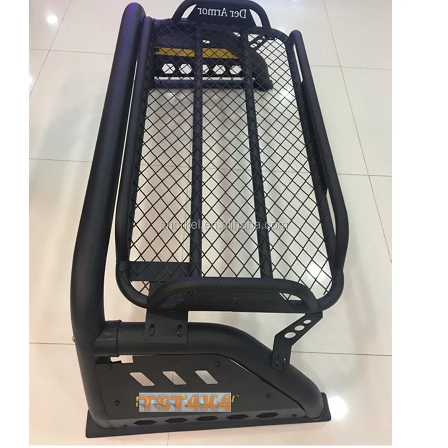 Metal Black Steel Universal Roll Bar With Roof Rack Top Basket For ...