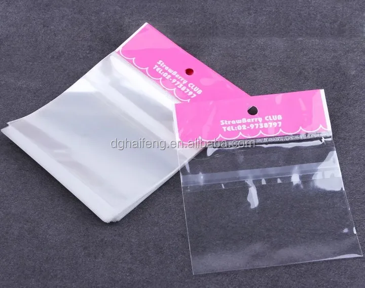 OPP Plastic Header Card Opp Bag - Moisture Proof & Customizable