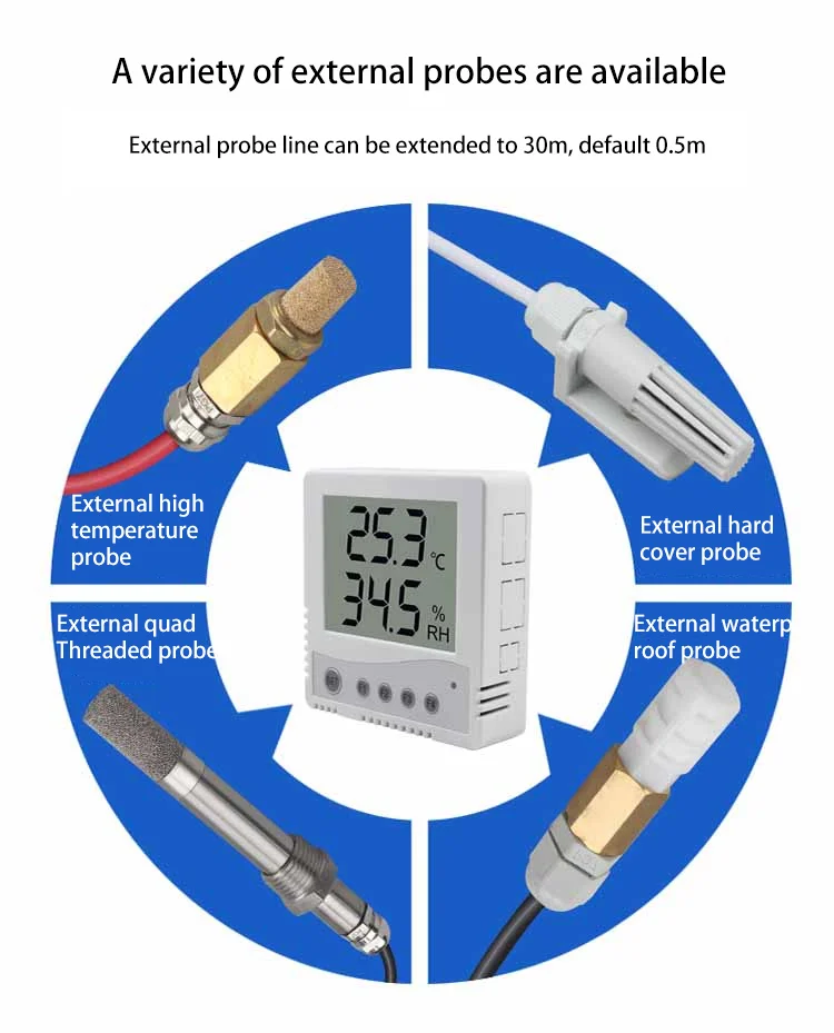 Modbus Rs485 4-20ma 0-10v Output Lcd Screen Display Digital Temperature And Humidity Sensor For ...