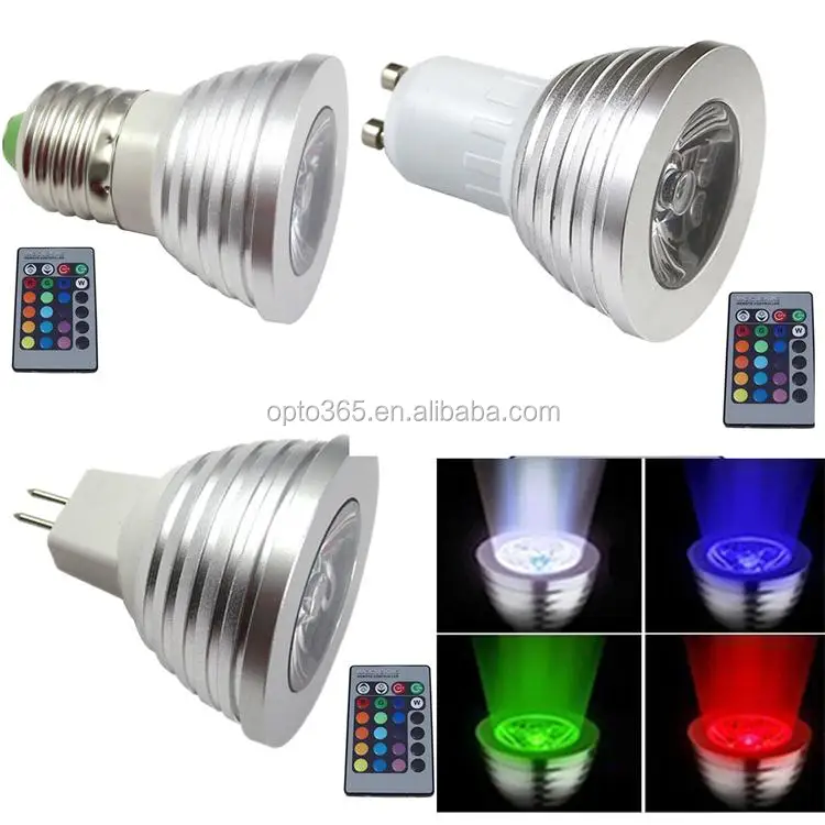 Bombilla Led Rgb Para Decoración Del Hogar,Foco Cambiante,16 Colores,3w ...
