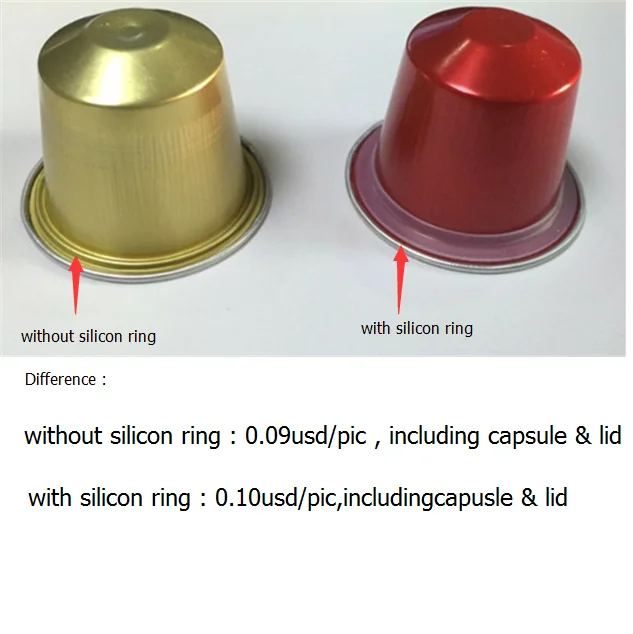 Aluminum Coffee Capsule with Lid - Compatible Nespresso Machine