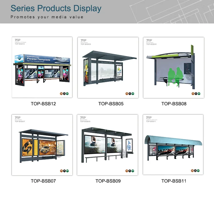Modern Roadside Metal Material High Quality Bus Shelters - Buy Bus Stop ...