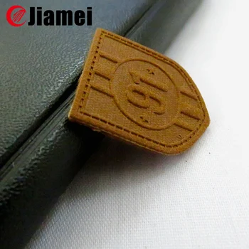Custom Leather Patch Embossed Stamp Logo In Pu Leather - Buy Embossed ...