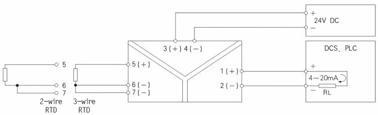Cz2071 Pt100 Temperature Transmitter Rtd Input Signal Isolator 1 Input 1 Output (1 Channel ...