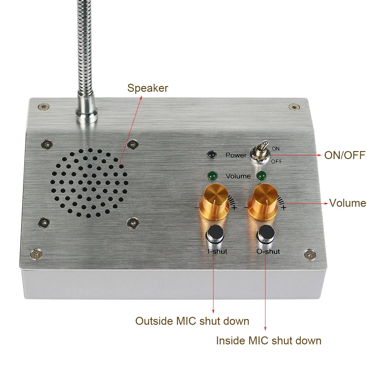 2w Dual Way Window Counter Intercom Interphone System Counter ...