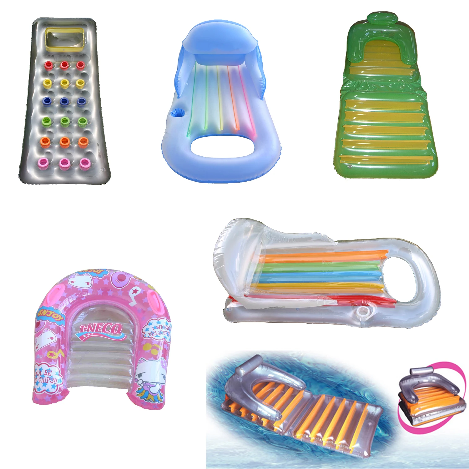 Inflatable Lounger Lilo Float Swimming Pool Air Bed - Buy Inflatable ...