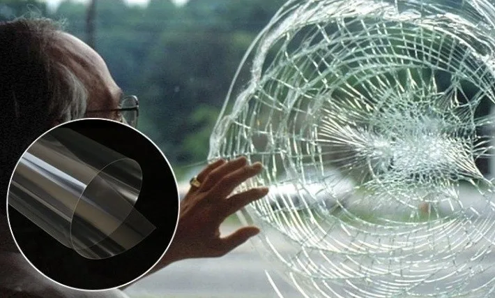 Top Transparent Bullet Proof Car 4mil Safety Glass Window Film For ...