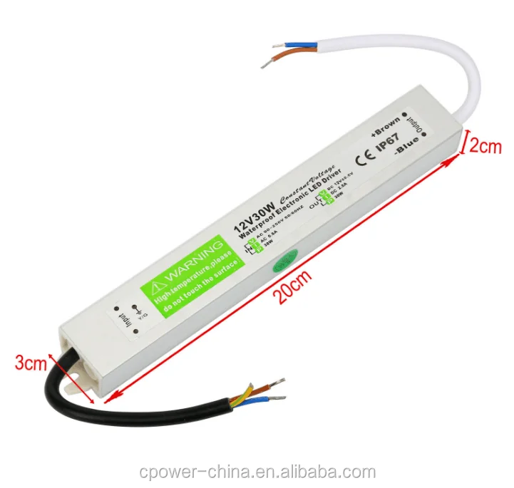 220v Ip67 Ip66 Led Driver Waterproof Dc 12v 24v 30w Power Supply Led ...