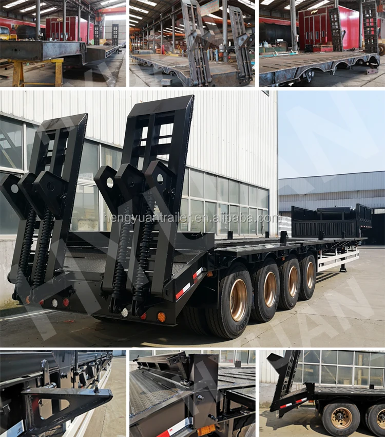 40 Ft Lowboy Truck - Drop Deck Low Bed Semi Trailer Sale