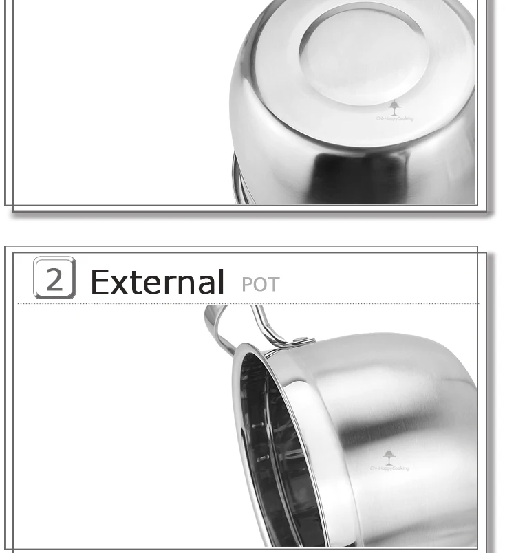 Stainless Steel Indian Clay Cooking Pot - Modern & Durable