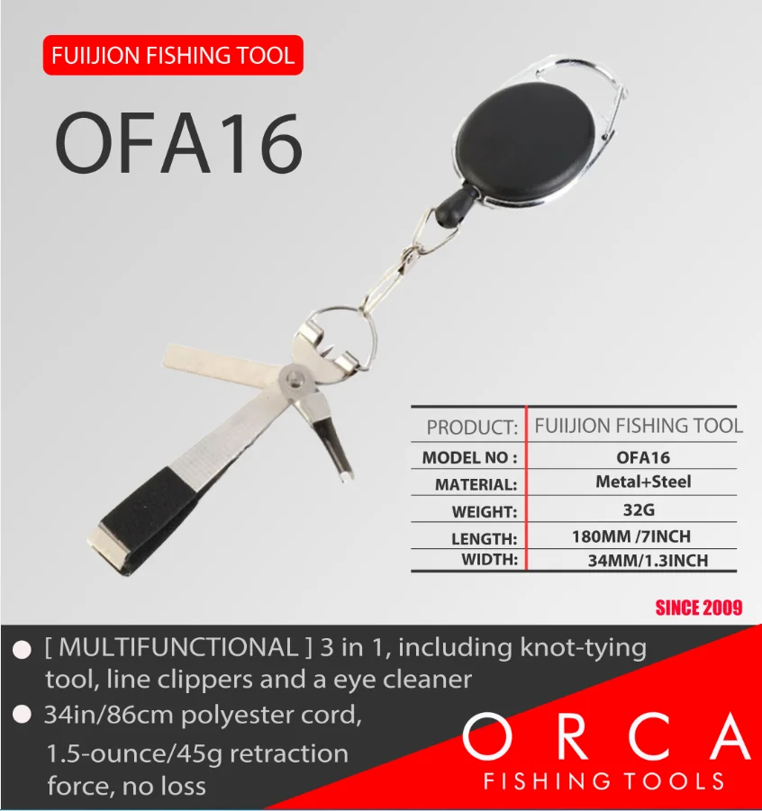 Fly Fishing Zinger Retractor Cable Retractable Key Chain Reel Quick ...