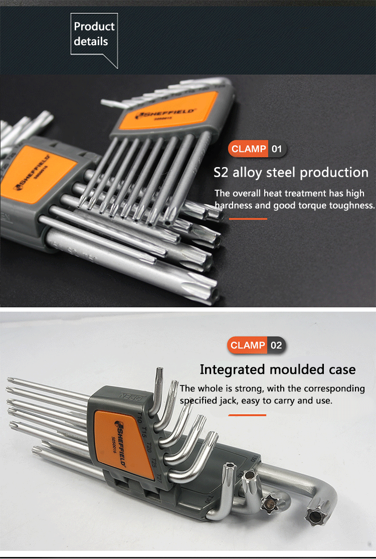 S2 Quality Steel Allen Wrench With Hole,Fine Sandblast Chrome Star ...