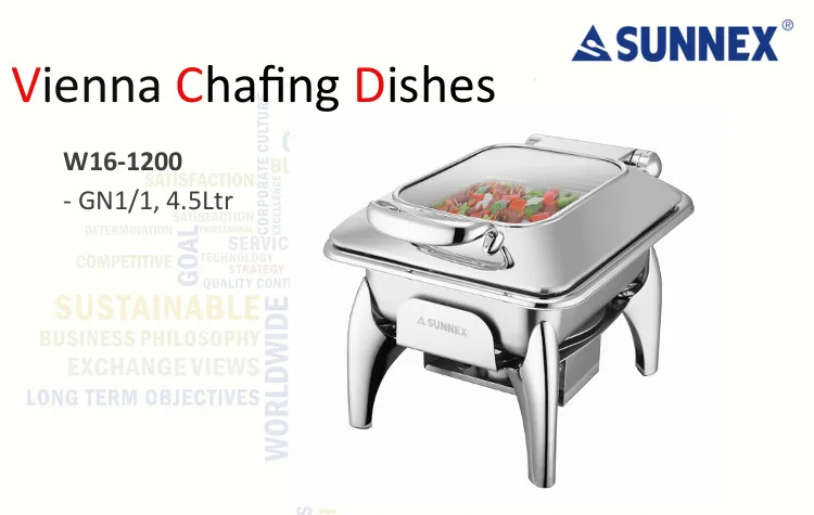 Sunnex Catering Chafer Food Warmer - 4.5LTR Capacity