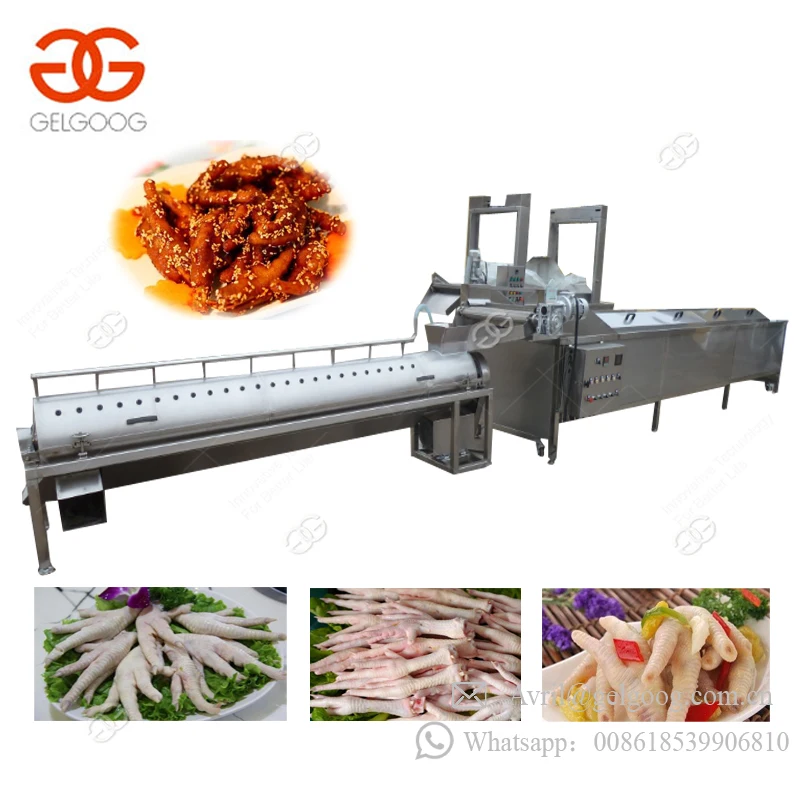 Automatic Chicken Paws Peeling Skin Food Cooling Machine Chicken Feet ...