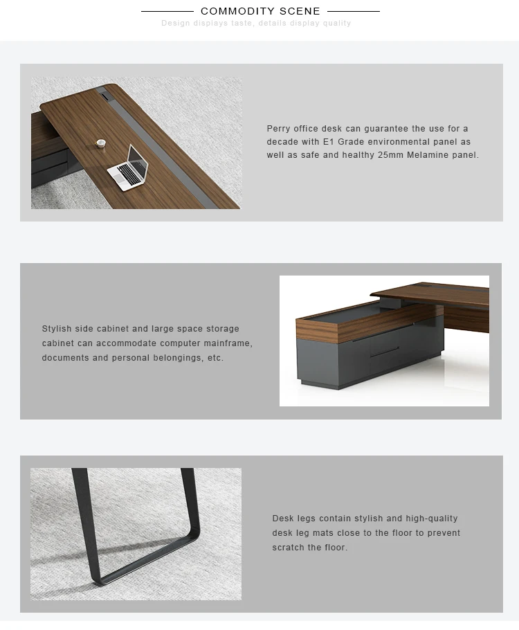 Modern MDF Executive Office Desk Furniture – Luxury Solid Wood for Your ...