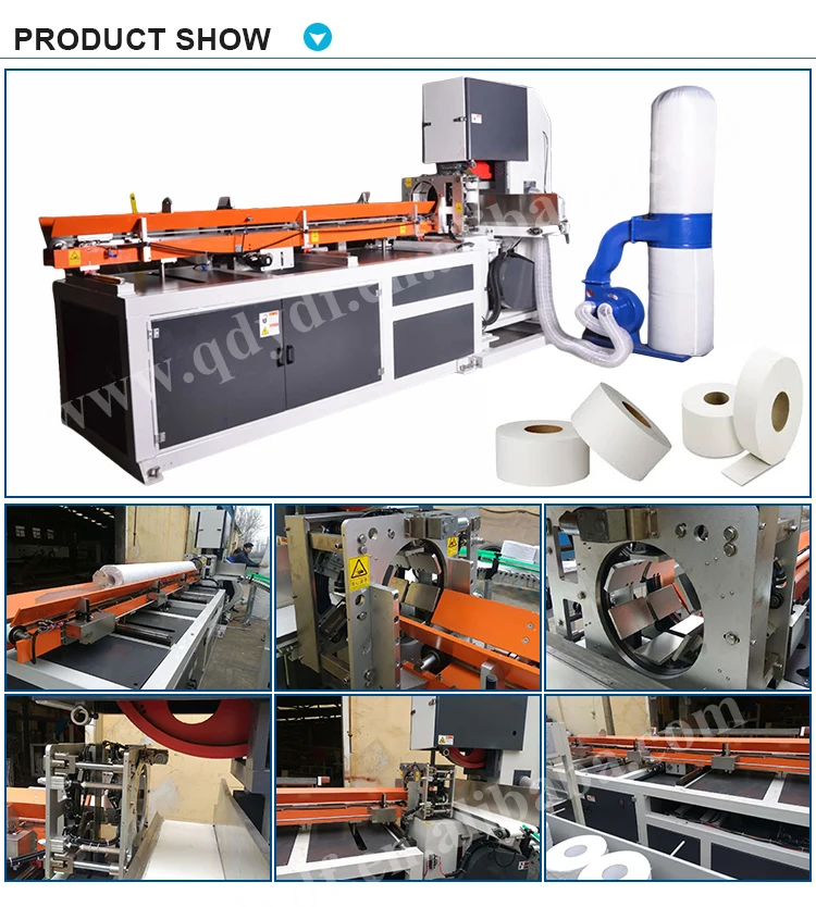 Automatic Rewinding Toilet Maxi Roll Paper Cut Machine Band Saw Cutter ...