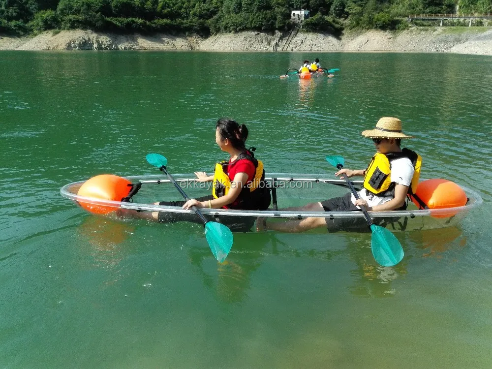 Clear Tandem Canoe Kayak With Transparent Kayak Paddle - Buy ...
