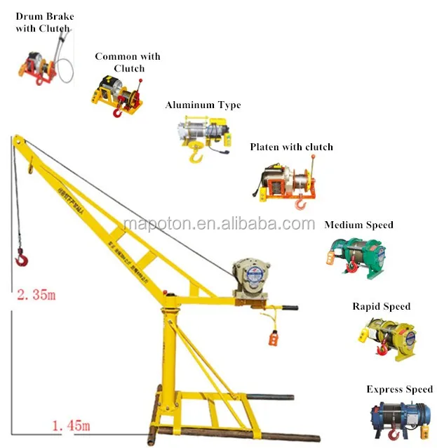 Easy Use Construction Use Man Lift Crane/platform Crane/mini Portable ...