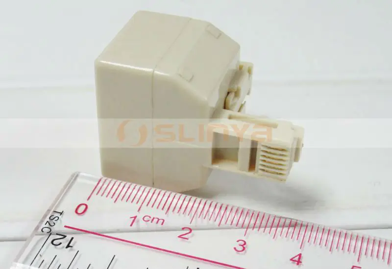 6p6c Telephone Splitter Rj12 Plug To Dual Rj12 Jacks - Straight - Buy ...
