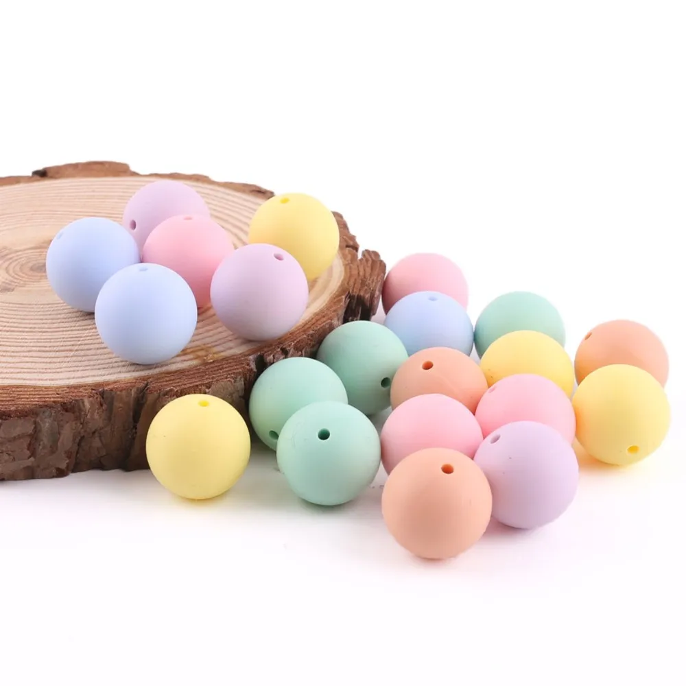 Bpa Free Silicone Round Chewable Teething Loose Silicone Beads For ...