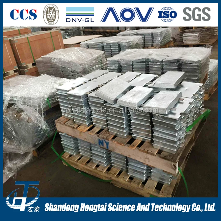 Zinc Sacrificial Hull Anodes For Ships Cathodic Protection