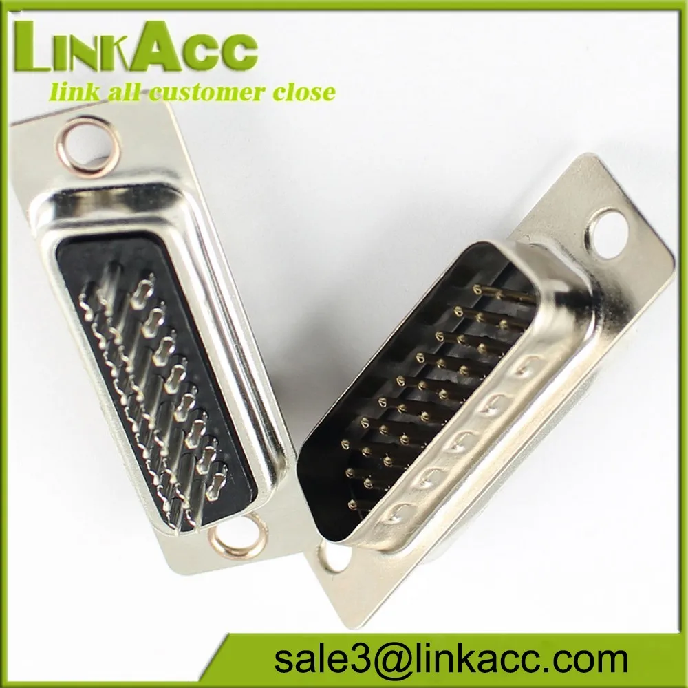 3 Rows Db26m D-sub 26 Pin Male Solder Type Straight Adapter Connector ...