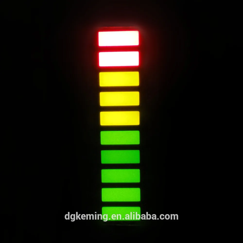 barra de leds 10 segmentos de la pantalla triple 3 colores rojo verde ...