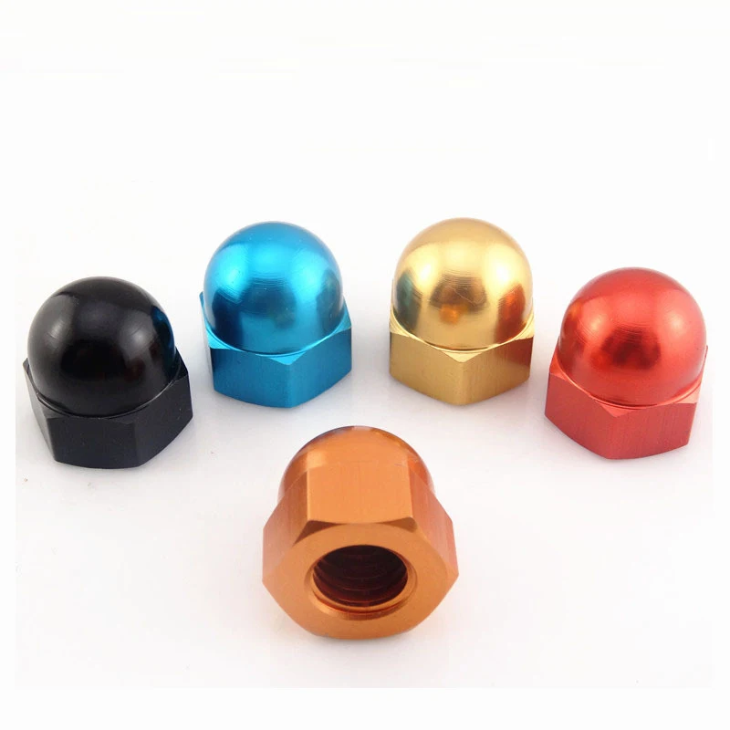 Serrated Locknuts & Colorful Cap Nuts - Durable & Versatile