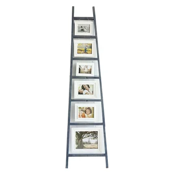 Wooden Ladder Multi Photo Frame With White Frame - Buy Wooden Photo ...