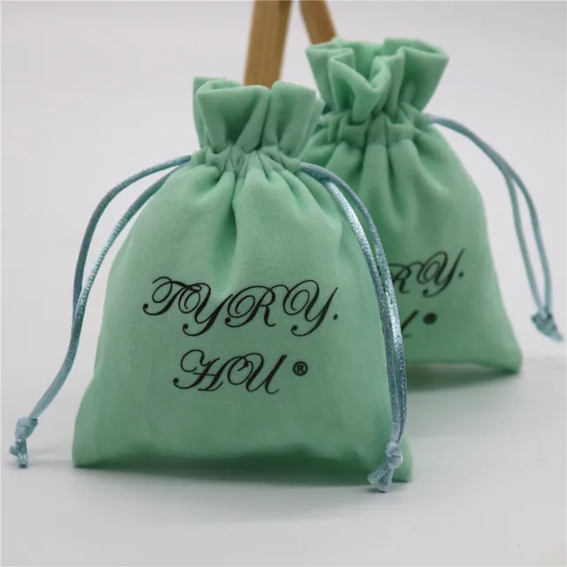 boutibox ju-19 drawstring pink velvet gift bag for cosmetic - 动态图库网