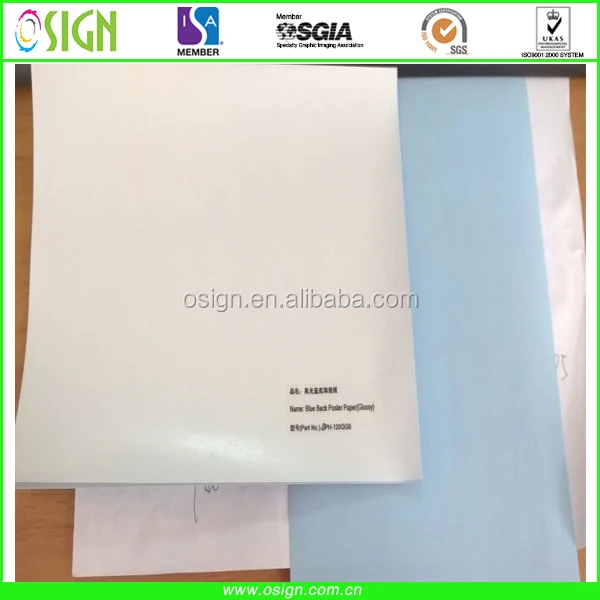 Semi-glossy Printable Paper Blue Back Poster Paper - Buy Blue Paper ...