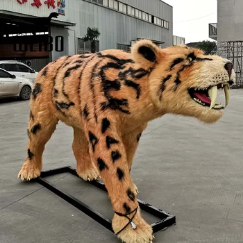 Realistic Animal Model Animatronic Saber-toothed Tiger - Buy ...