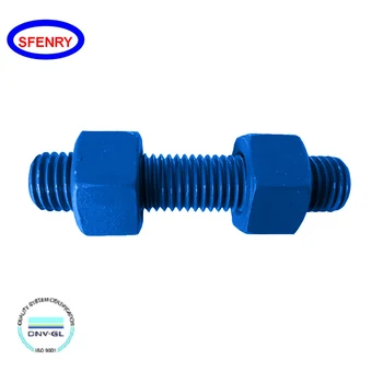 Fenry Asme B18.31.2 Ptfe Xylan Coated Blue Stud Bolt With Hex Nuts ...
