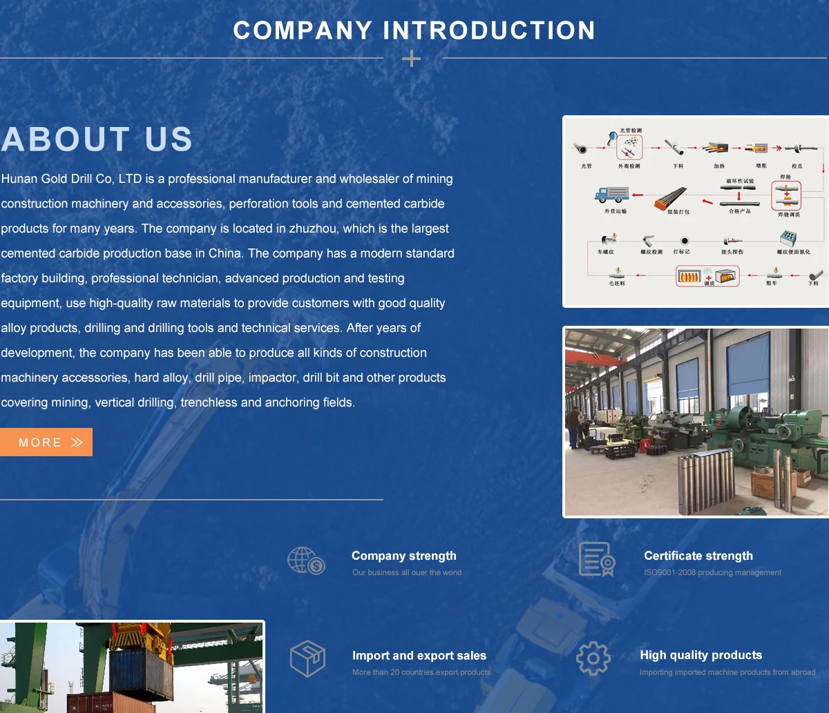 Hunan Gold Drill Co., Ltd. - Drill pipe, bit