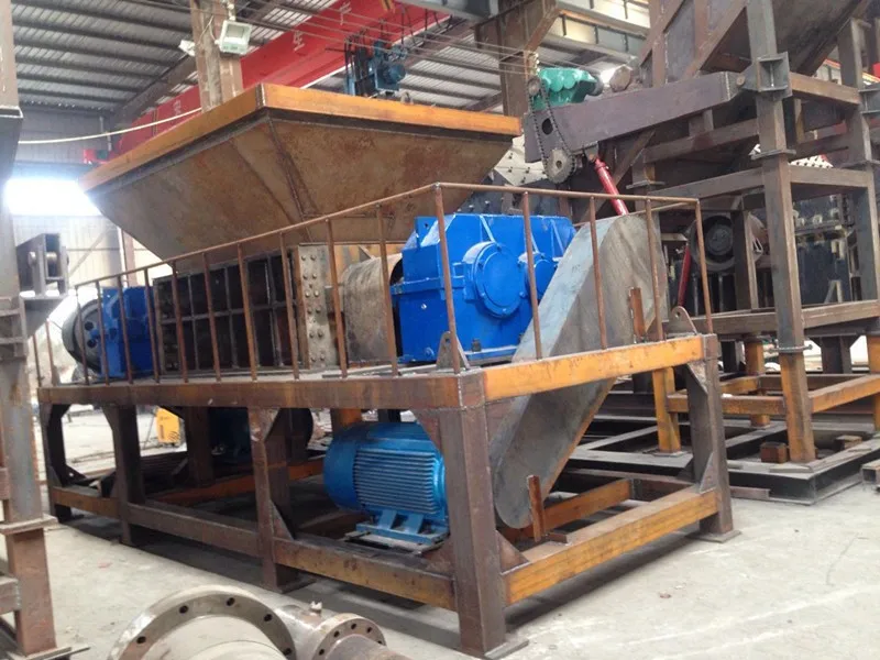 Double Shaft Paper Crushing Shredder Machine For Big Waste Cardboard ...
