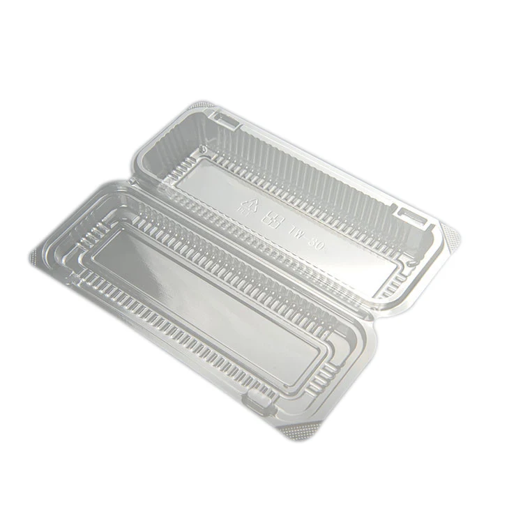 Disposable Clear Rectangular Cake Roll Box Rectangular Plastic Cake ...