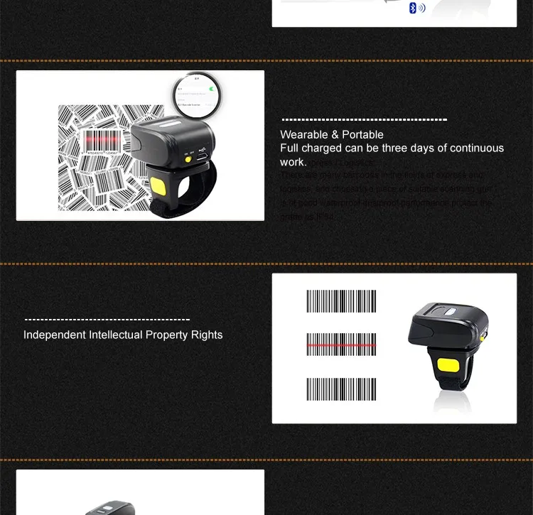 Symcode MJ-R35 Portable Mini Wireless Scanner - 2D & QR Code