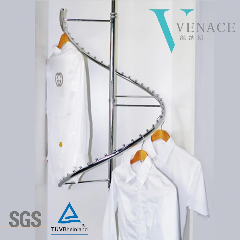 Wardrobe Closet Accessories Metal Spiral Clothes Rack Clothes Hanger ...