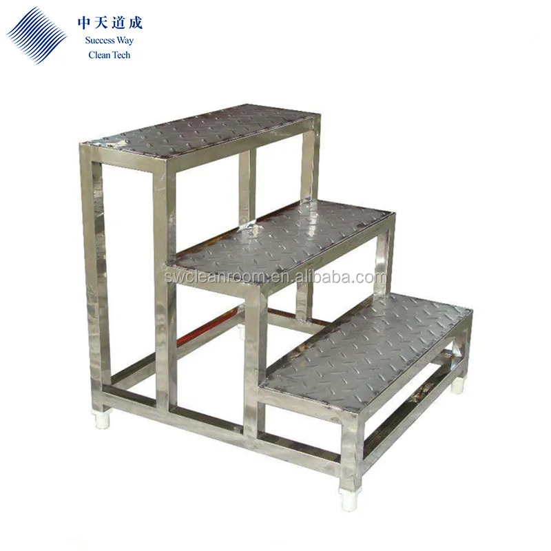 2019 High Quality 3 Steps Stainless Steel Steps Ladder With Handrail ...