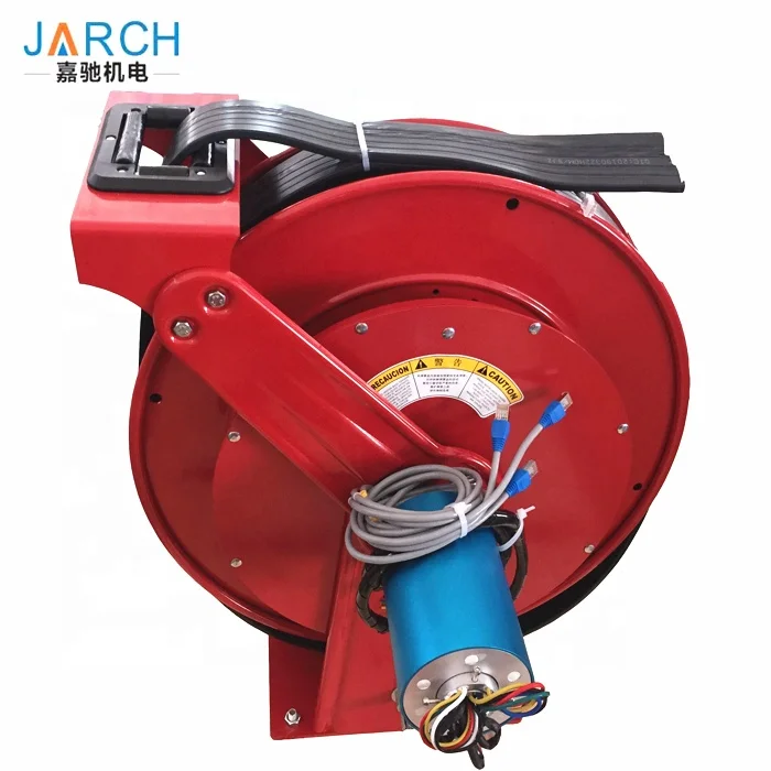 Auto Heavy Duty Spring Rewind Hose Reel Cable Reel with slip Ring and ...