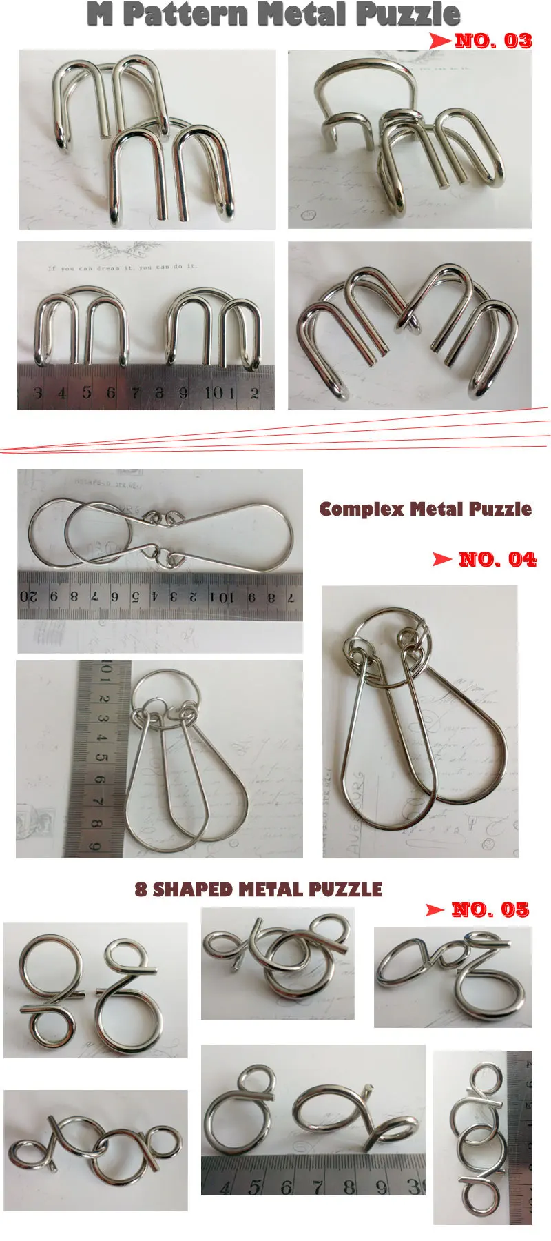 Kids Toys 2018 Intelligent Metal Game Pieces Iq Puzzle With Rings ...