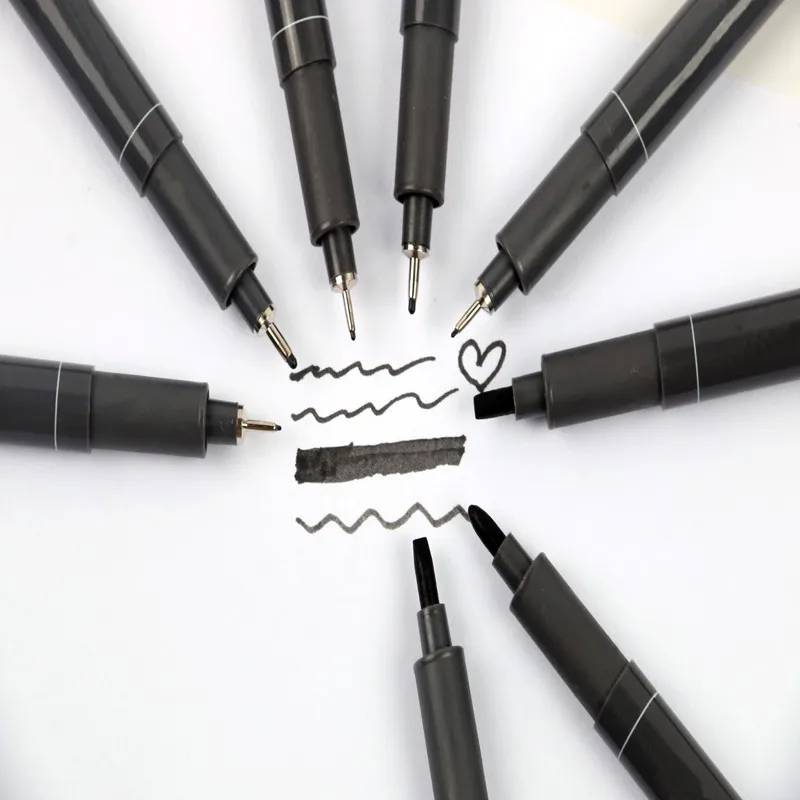 Water Proof Black Fine Tip Inking Pens For Drawing Fineliner Pens For ...