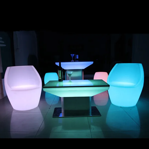 Hotsale Led Lighting Furniture Sets Led Dining Table - Buy Led Dining ...