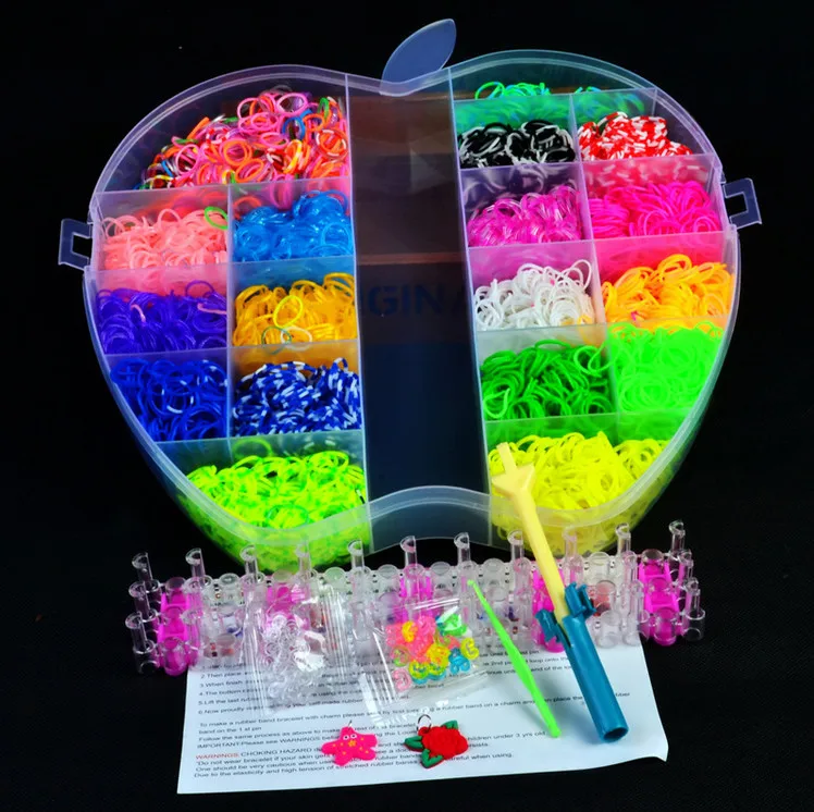 2022 Children Loom Bands Girls Craft Toys Gifts Loom Bands Kits Box For ...