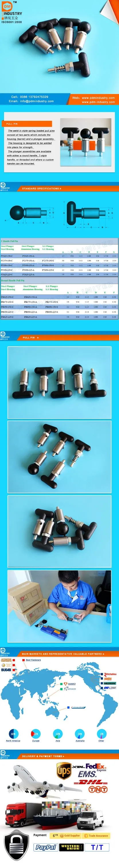 T Handle Quick Release Spring Loaded Pull Lock Pin - Buy T Handle Pull ...