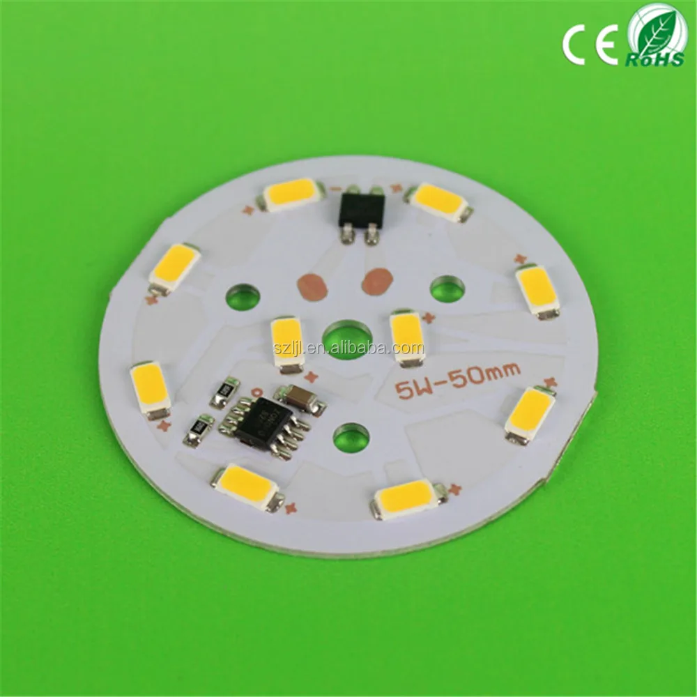 High Voltage Aluminum Pcb 5730 Smd 5w Diameter 50mm (ce & Rohs Compliant) - Buy 5w 5730 Led Pcb ...