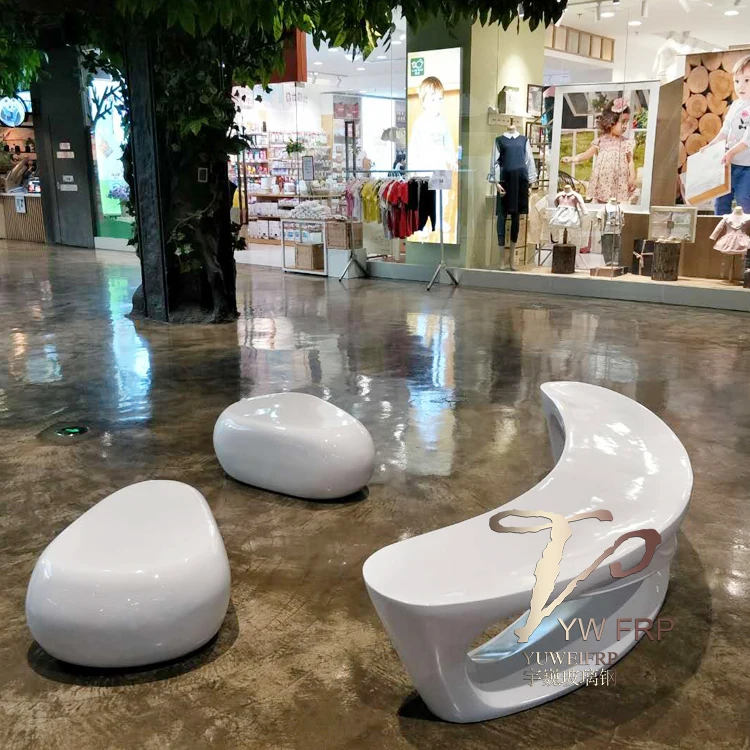 Modern Garden Fiberglass Moon Bench Seat Lounge Chair - Buy Fiberglass ...