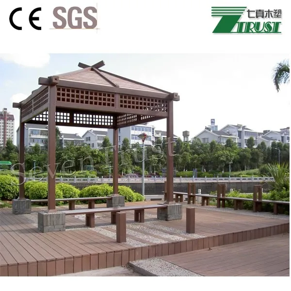 Eco Wooden Plastic Composite Wpc Gazebo / Pavilion - Buy Outdoor Gazebo ...