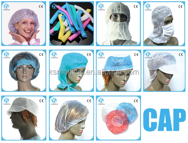 Disposable Nonwoven Peak Cap Working Cap For Food Industry - Buy ...